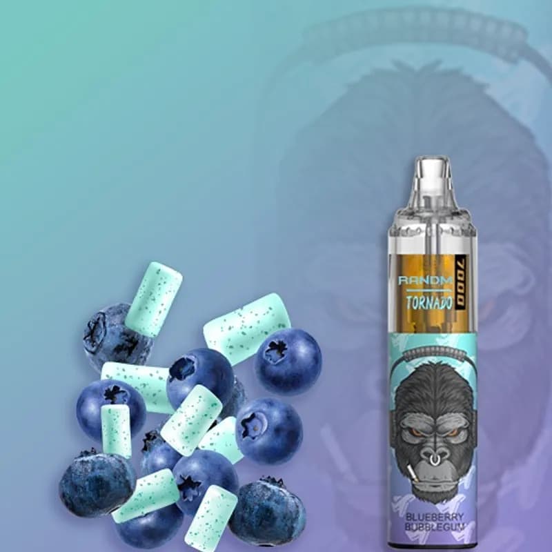 Experience The Burst Of Flavor With Blueberry Bubblegum R And M Tornado 7000 Puffs Vapesoko